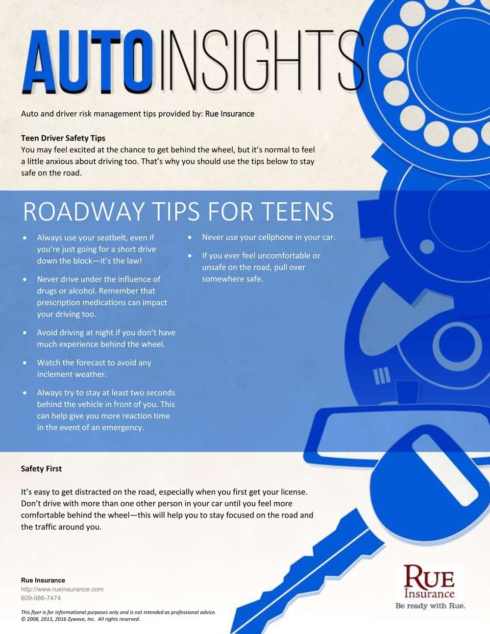 [Infographic] Roadway Tips For Teens - Rue Insurance